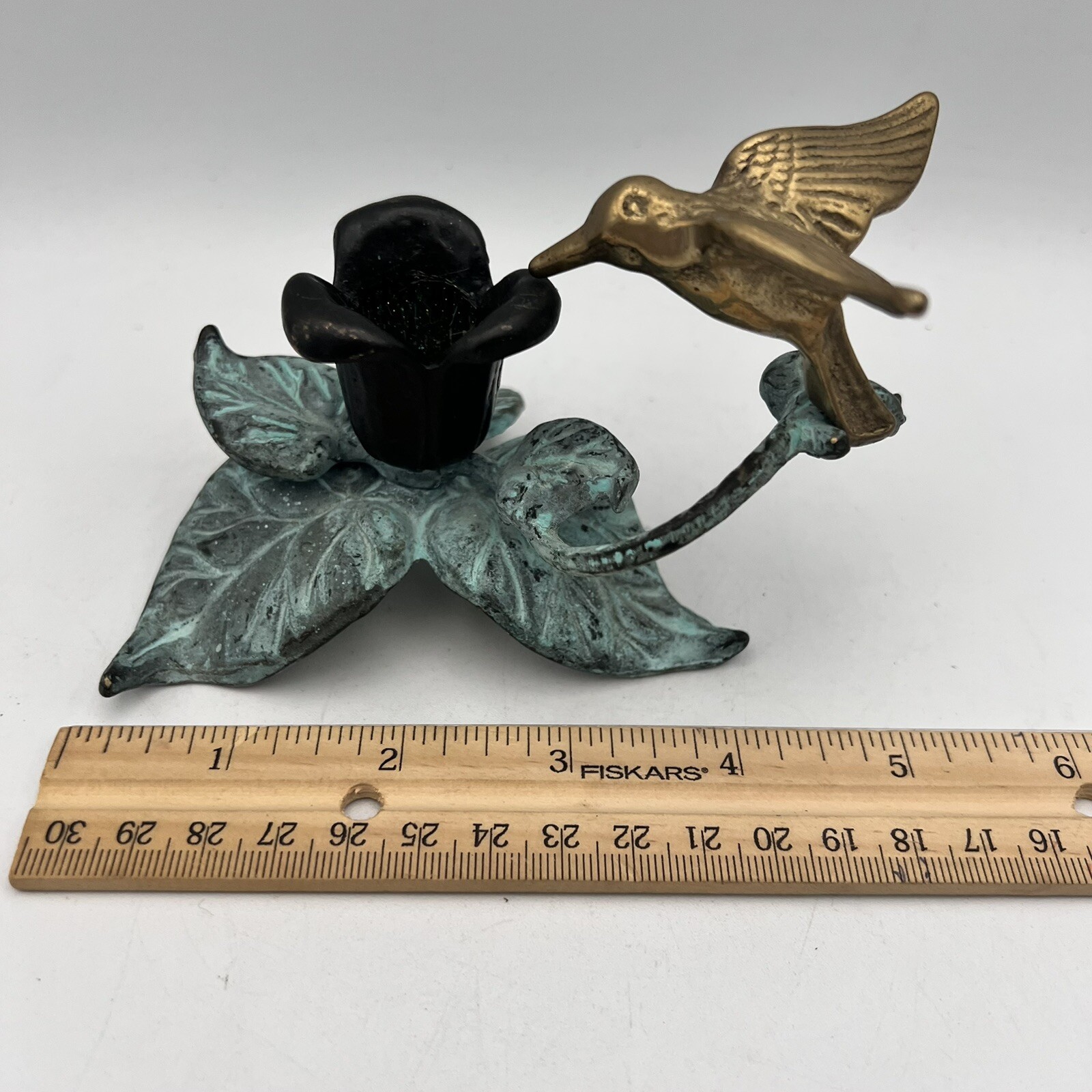 Vintage Andrea by Sadek Solid Brass Hummingbird Flower Frog | eBay