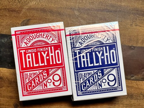 Tally-Ho Circle Back 2 Deck Set Blue & Red Playing Cards Black Seal ...