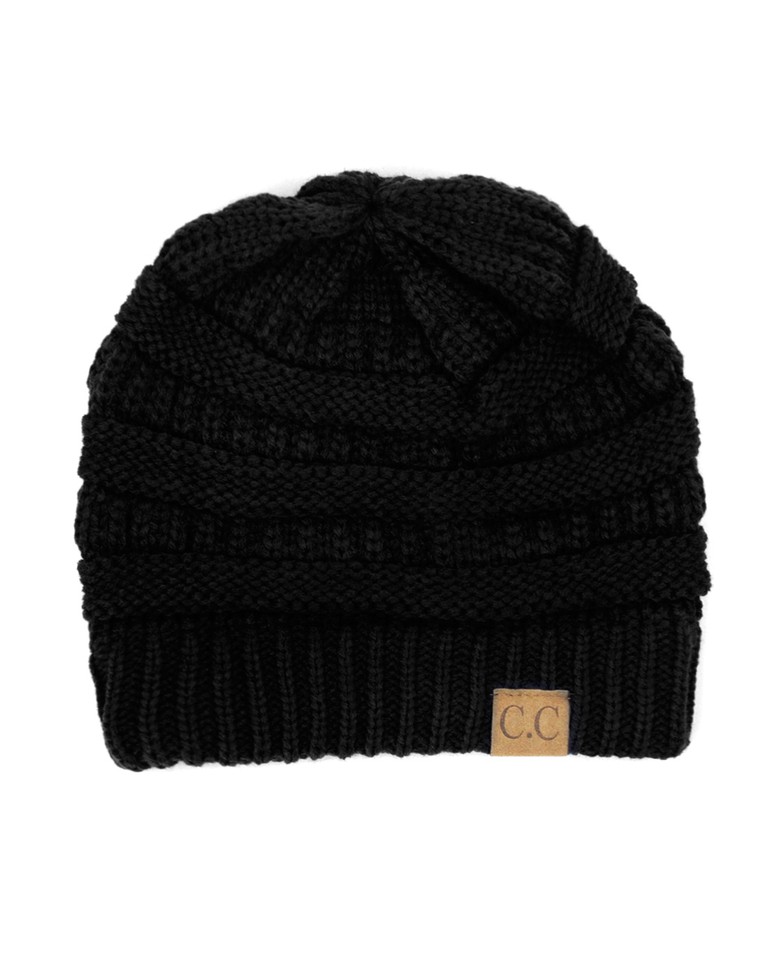 Hot item! CC Beanie New Women's Knit Slouchy Thick Cap Hat Unisex Solid ...