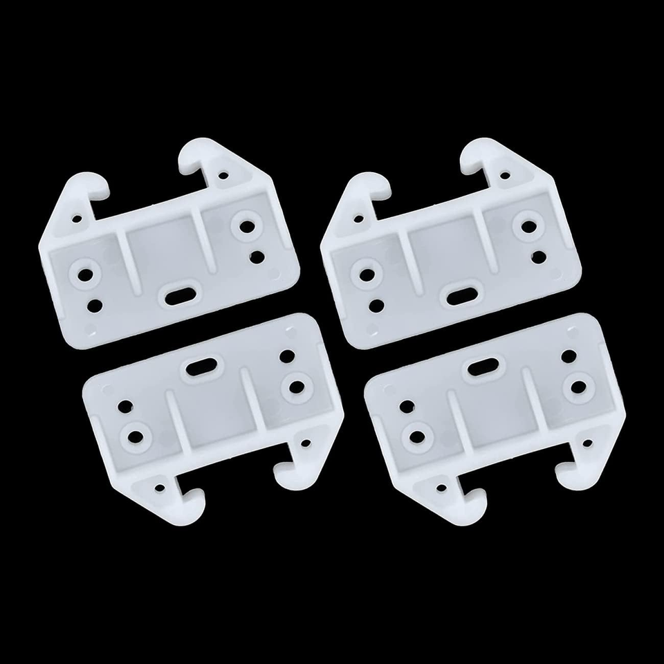 12 Pieces Plastic Drawer Guides Drawer Track Rail Slides Brackets with ...