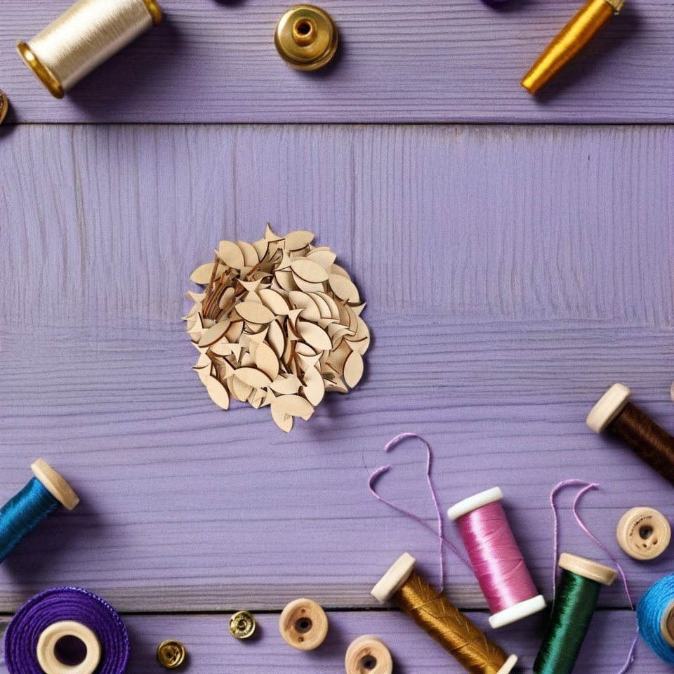 100 Pcs Animal Unfinished Wood Chips Fish Cutouts for Decoration | eBay ...