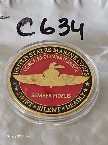 UNITED STATES MARINE CORPS FORCE RECONNAISSANCE USMC CHALLENGE COIN ...