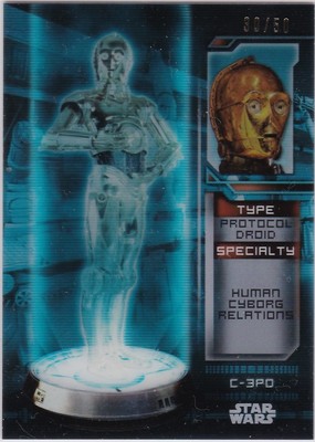 STAR WARS 2015 TOPPS HIGH TEK TEK HEADS TH2 C-3PO PROTOCOL DROID 30/50 ...