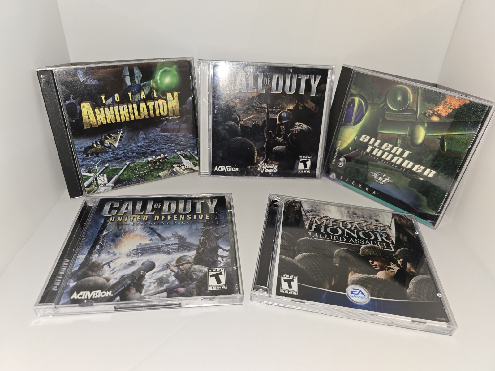 5 War Game Lot PC CDROM, Call Of Duty, Call Of Duty Expansion, Silent ...
