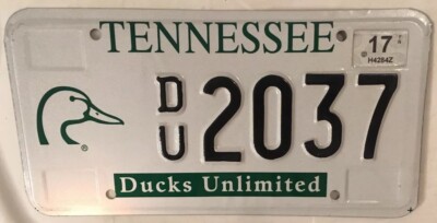 DUCKS UNLIMITED Mallard Duck license plate Hunt Hunter Waterfowl bird D ...