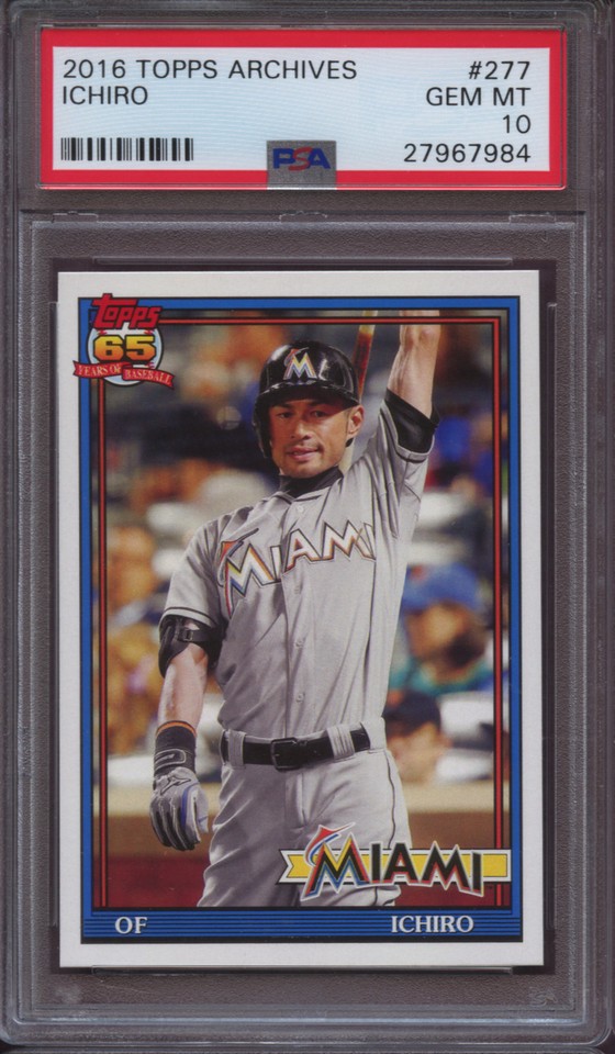 2016 Topps Archives 277 Ichiro PSA 10 Gem Mint | eBay
