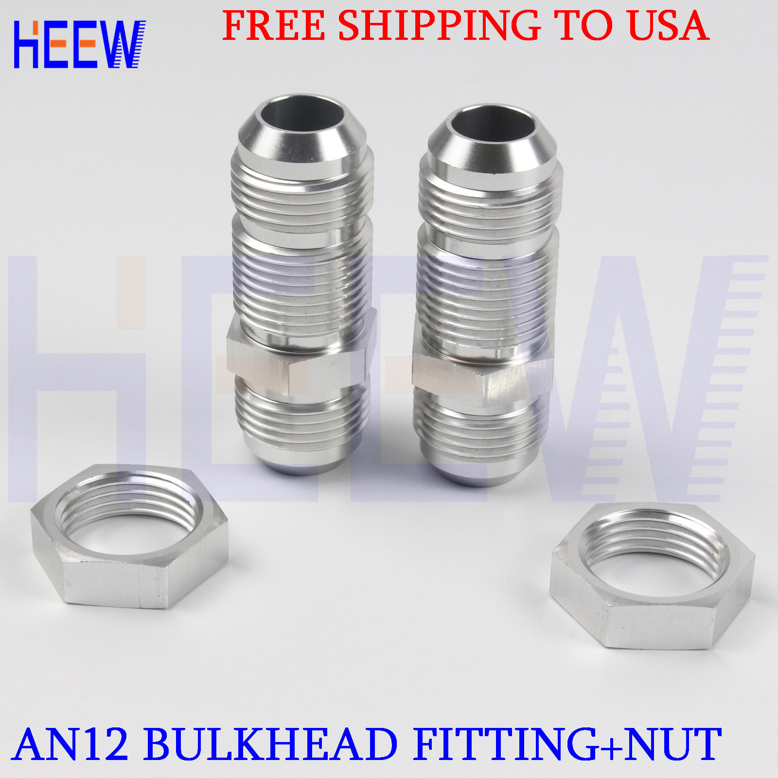 AN12 MALE 12AN TO AN-12 STRAIGHT ALLOY BULKHEAD FLARE FITTING ADAPTOR ...