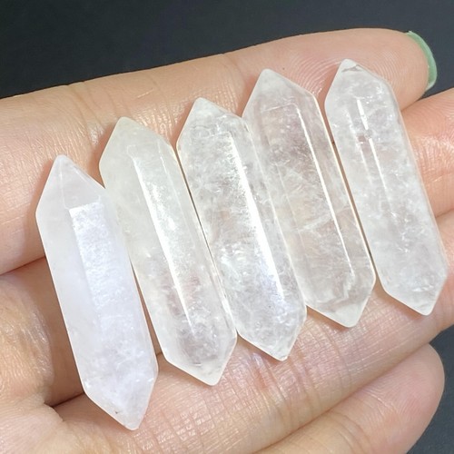 50pc Wholesal Natural Clear crystal Obelisk Double point Quartz Pendant ...