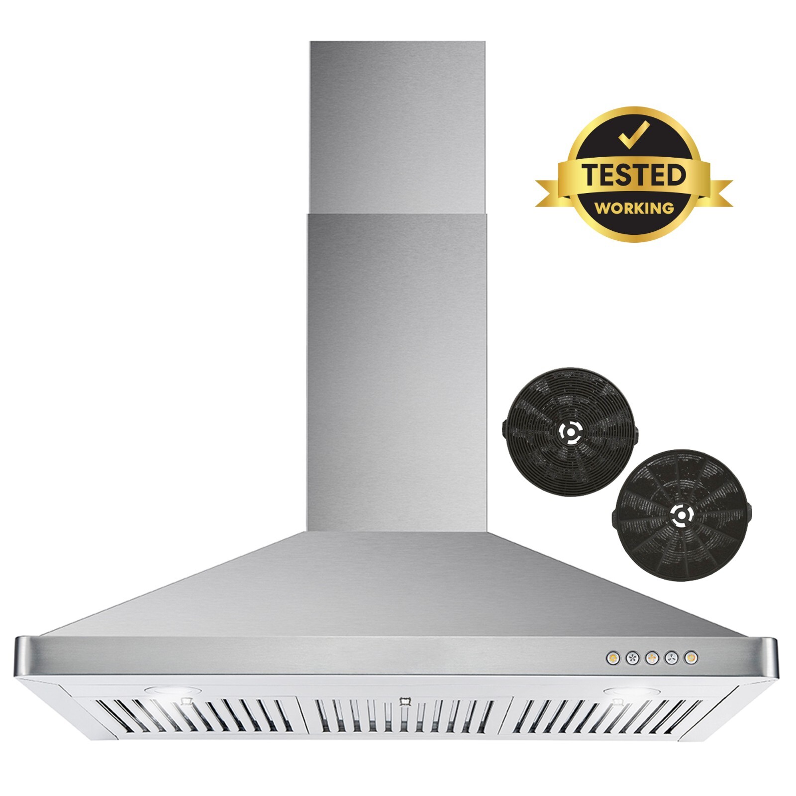 36 in. WALL MOUNT KITCHEN HOOD VENT HOOD (OPEN BOX) STAINLESS STEEL ...