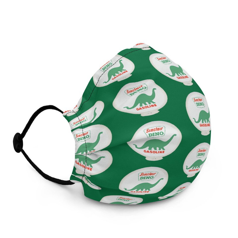 Sinclair Dino Gasoline Globe Premium face mask | eBay