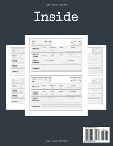 Refusal Log Book Refusal Register | Refusal of Sale Log Book | Alcohol ...