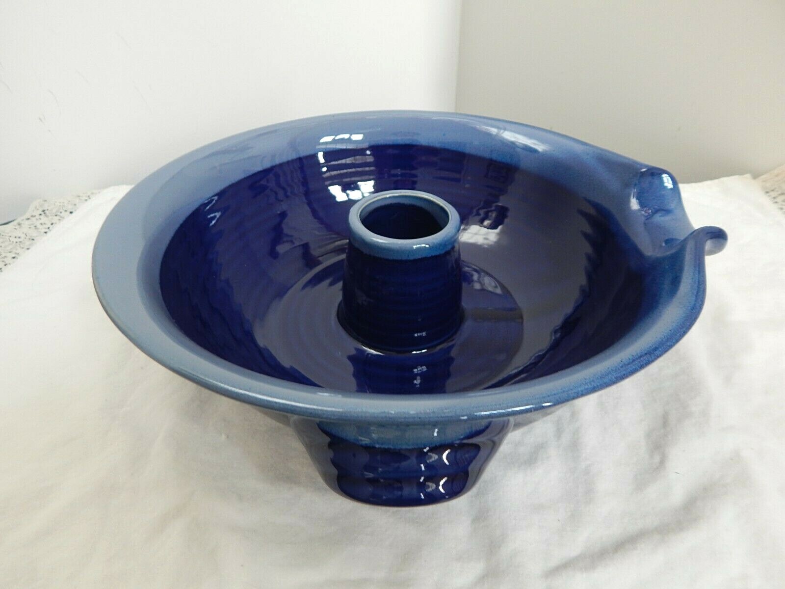 TUMBLEWEED POTTERY UPRIGHT CHICKEN COOKER ROASTER COBALT BLUE | eBay