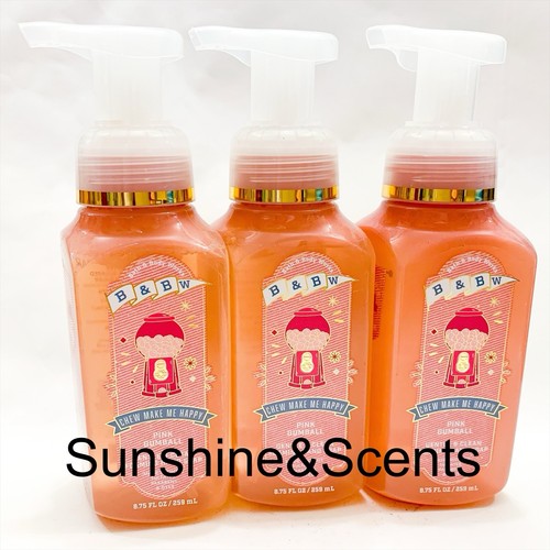 3-PACK Bath & Body Works PINK GUMBALL Gentle Foaming Hand Soap 8oz Each ...