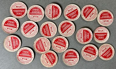 lot of 20 vintage Sealtest Milk bottle caps pogs, small size, 1 ...