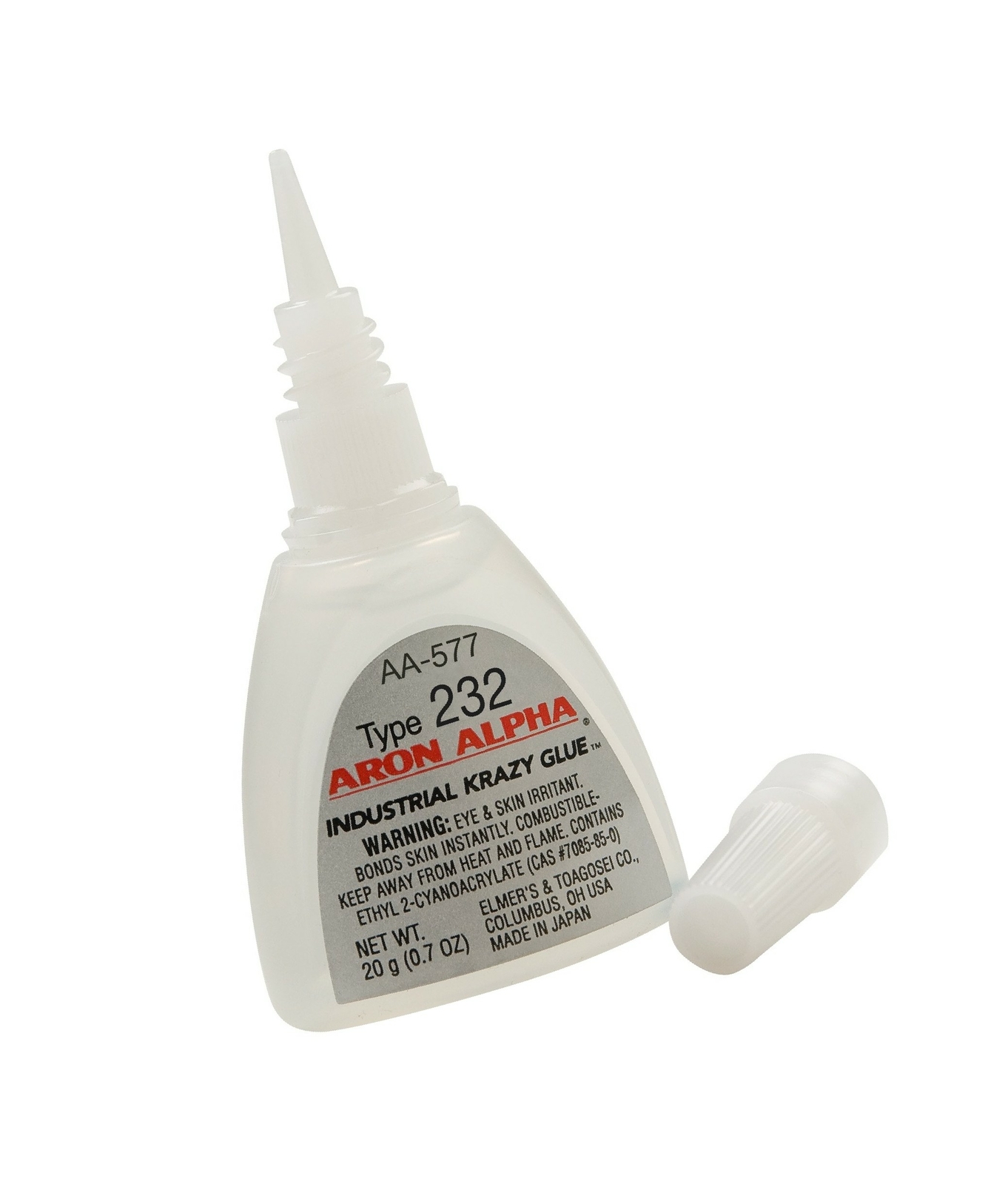 Aron Alpha Type 232 (300 cps) Fast Set Instant Adhesive 20 g (0.7 oz ...