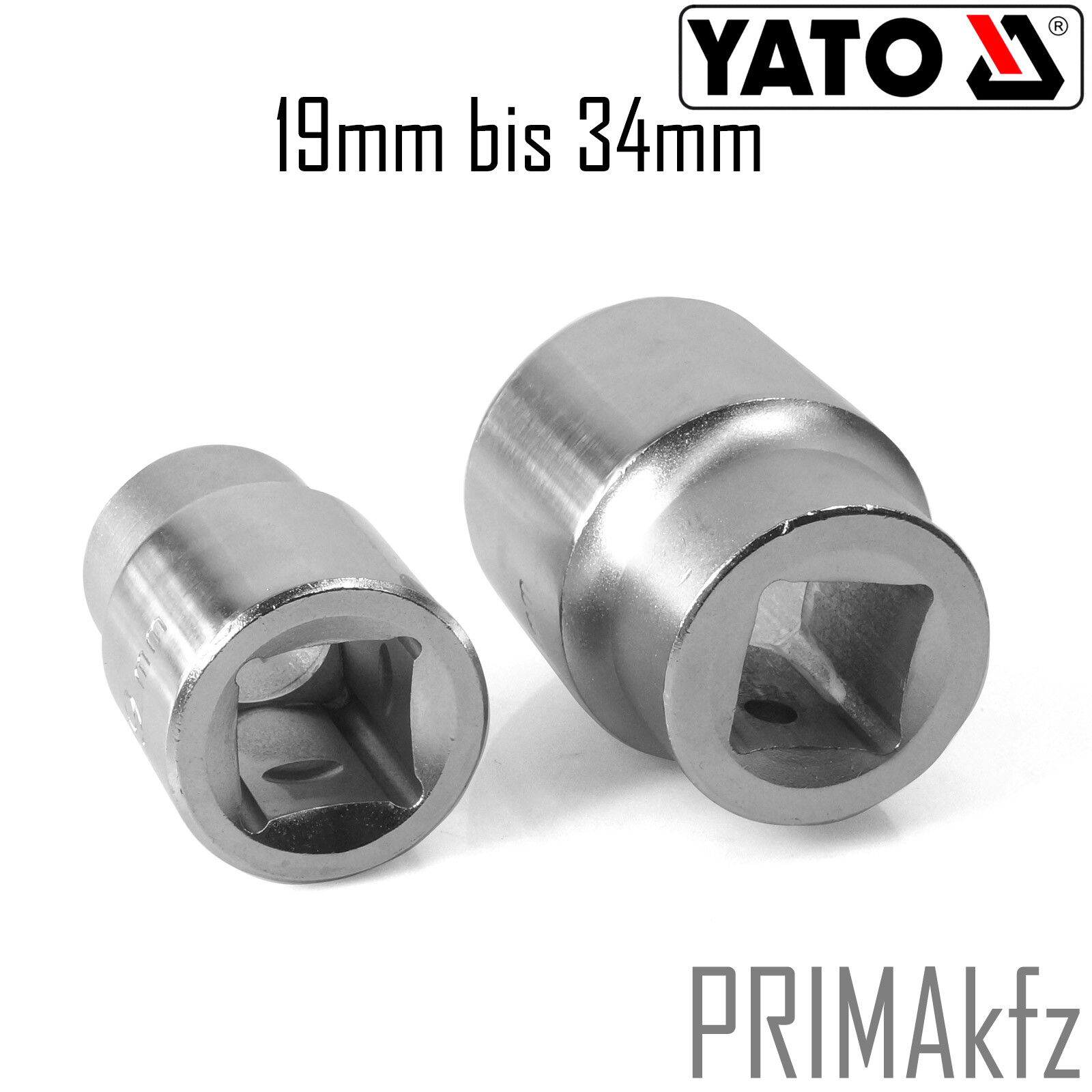 YATO Steckschlüssel Stecknuss Nuss Einsatz 3/4" Sechskant 19mm - 34mm ...