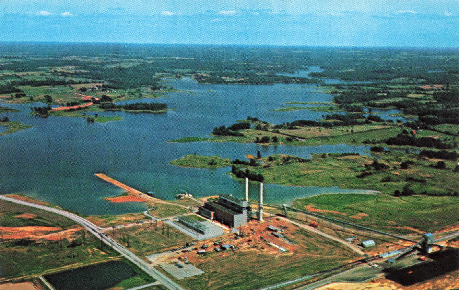 Postcard IL Marion Southern Illinois Power Cooperative Power Plant Lake ...