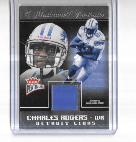 2004 Fleer Platinum Portraits Jersey #PP-CR Charles Rogers Detroit ...