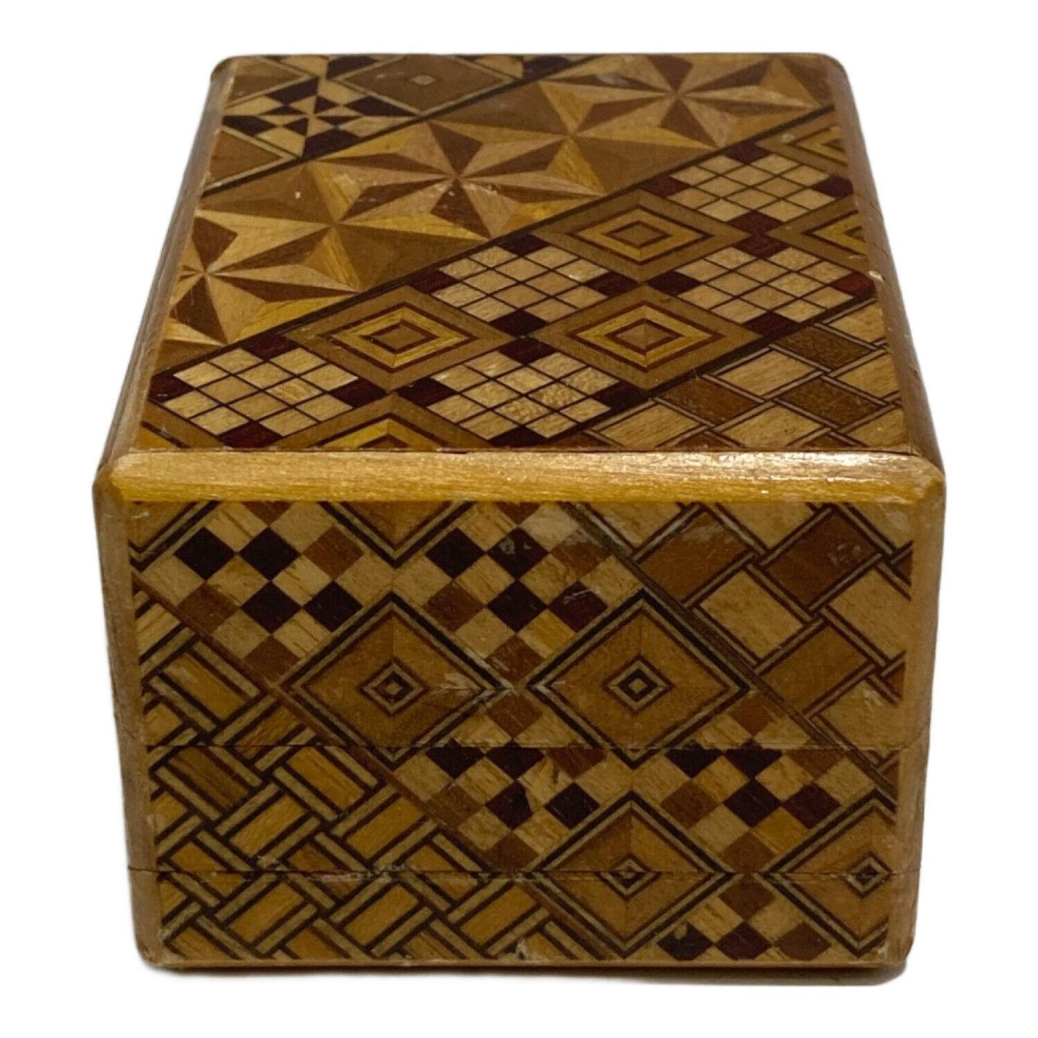 Japanese Yosegi Puzzle Box Samurai Himitsu Wooden Trick Box 12 Steps ...