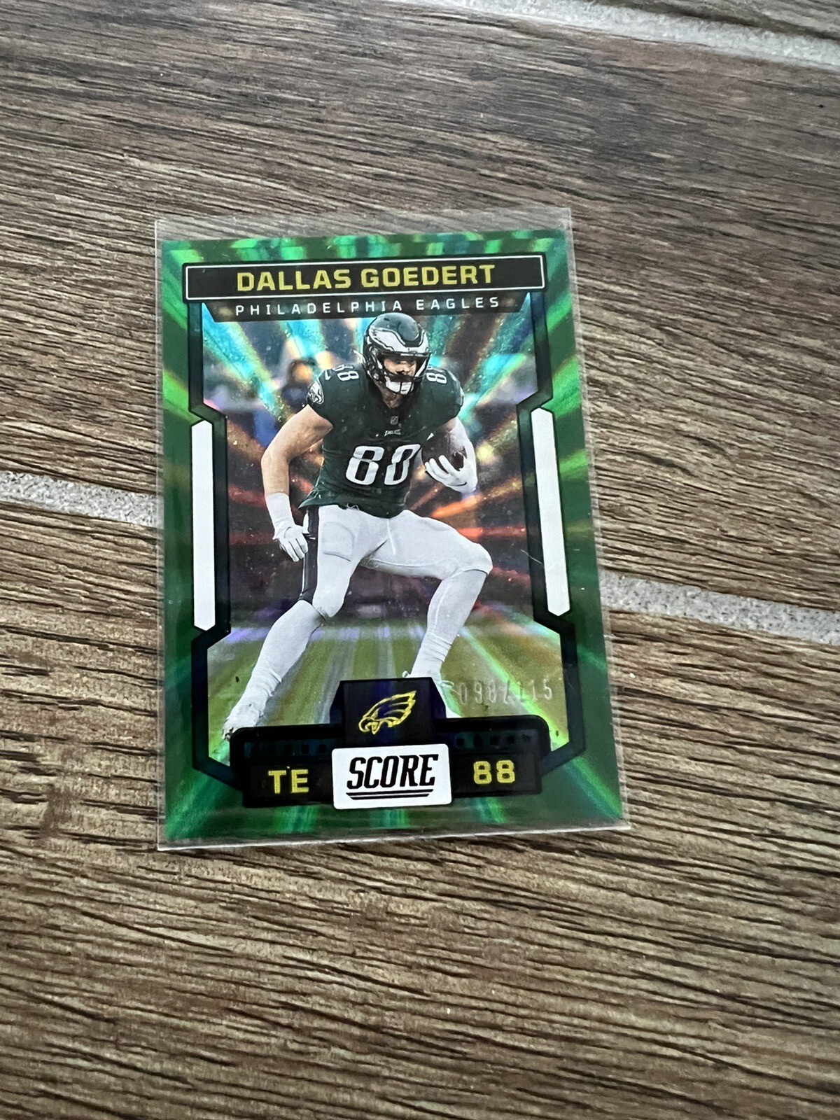 2023 Score Football Dallas Goedert Green Spoke Parallel Card #'d /115 ...