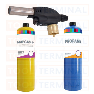 Gas Blow Torch Nozzle Head Piezo Ignition Plumbing Soldering Map Mapp ...