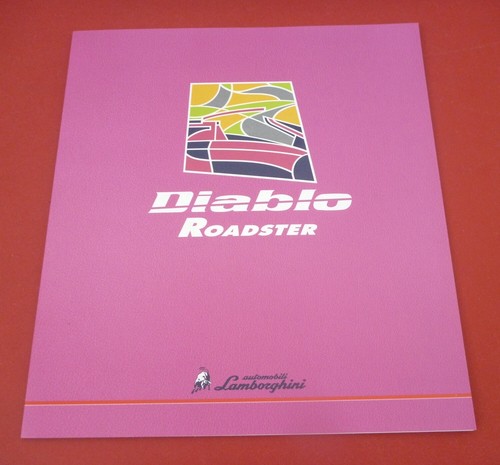 LAMBORGHINI DIABLO Roadster Document publicitaire Brochure automobile ...
