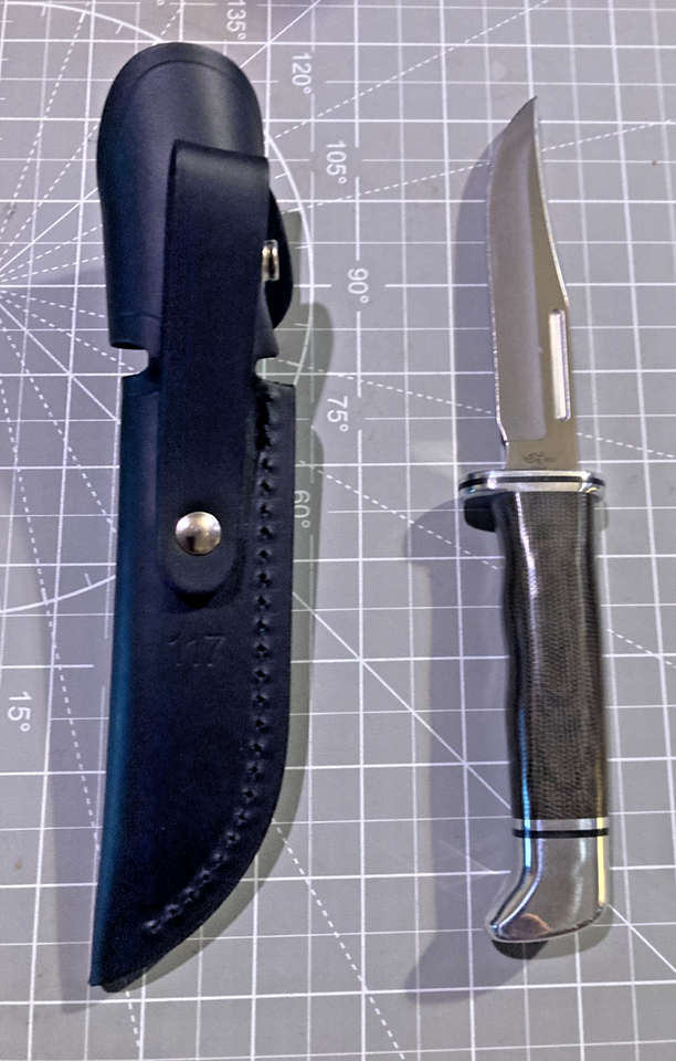 Buck Knives 117 Brahma Pro,Green Micarta Handle, S35VN Blade ...