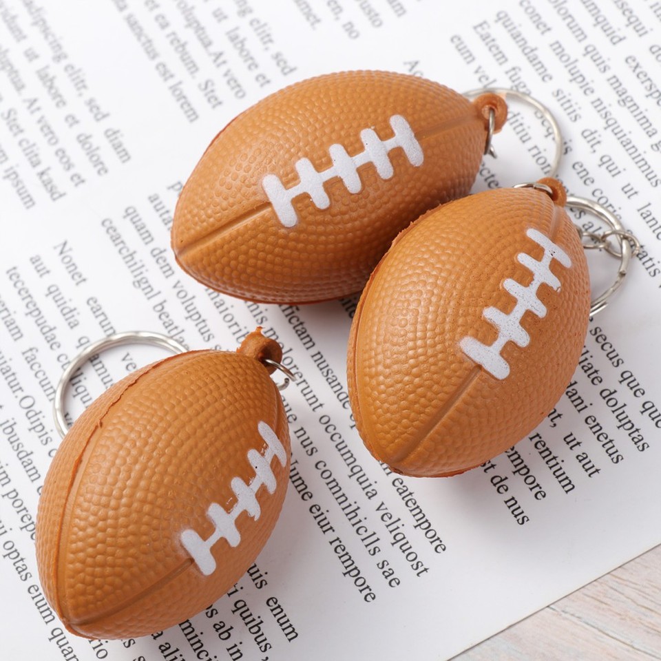 15Pcs PU Rugby Keychains Delicate Personality Key Rings Handbag | eBay UK