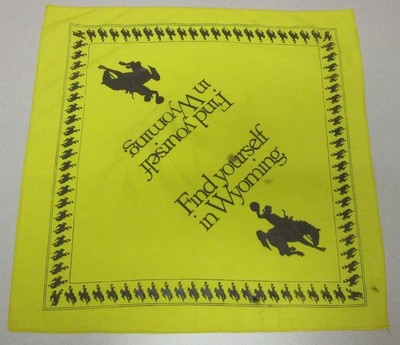 Find Yourself in Wyoming Souvenir Scarf Buckaroo Western Cowboy | eBay