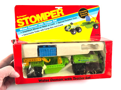 RARE vtg 1984 Shaper Stomper Water Demon & Trailer Set w/ Box toy truck ...