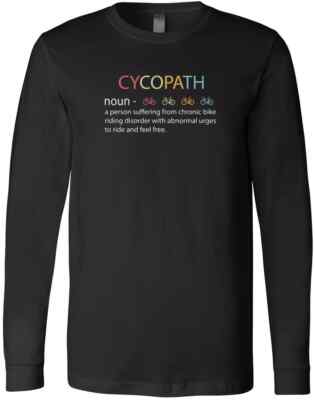 Cycopath Funny Bike Cycle Cyclist Pun Quote Humor Lovers Birthday Gift ...