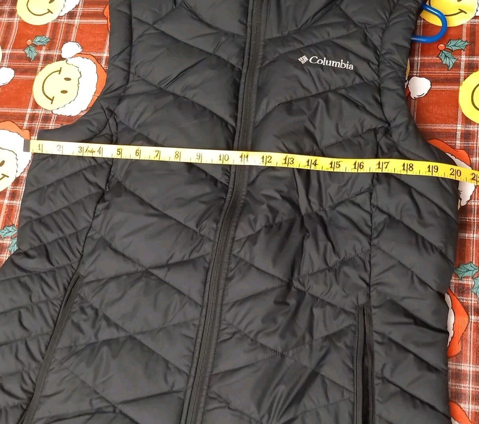 Women's Columbia Puffer Omni Heat Insulated Long Puffer Vest Sz Large ...