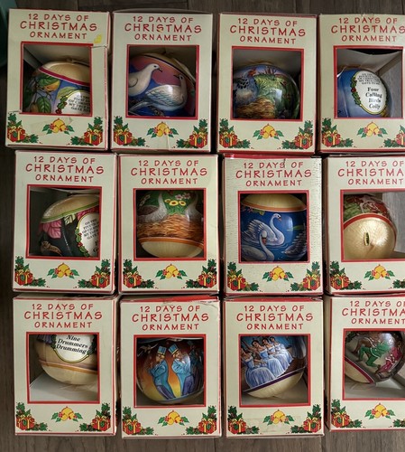 Vintage Twelve Days of Christmas Complete ornament set, In Original ...