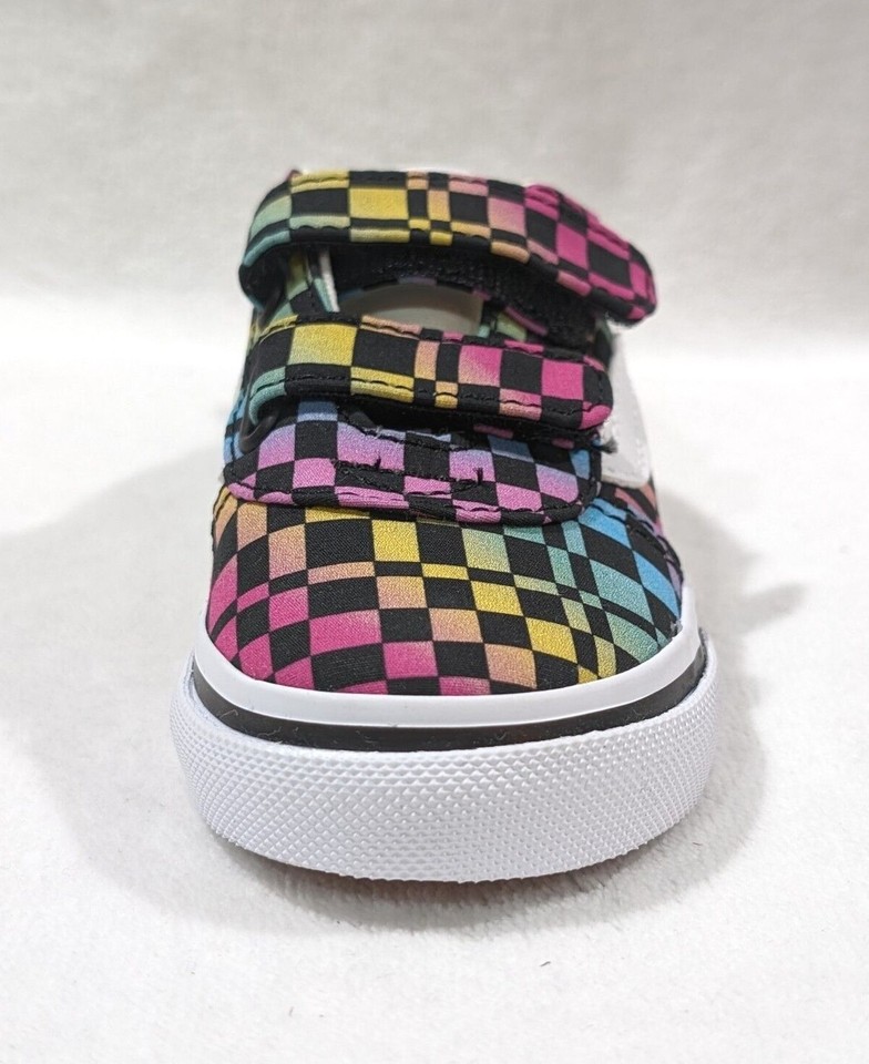 Vans Toddler's Ward V Trippy Checkerboard Multicolor Skate Shoes - Size ...