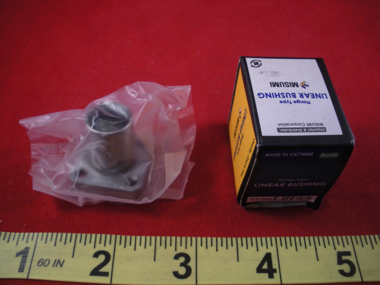 Misumi LHFS8 Linear Bushing Flange LH FS8 OD 15mm Length 24mm Shaft 8mm ...