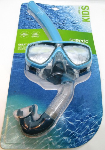 Speedo Beginner Set Kids Surf Gazer Mask Snorkel Set Ages 3-6 UV ...