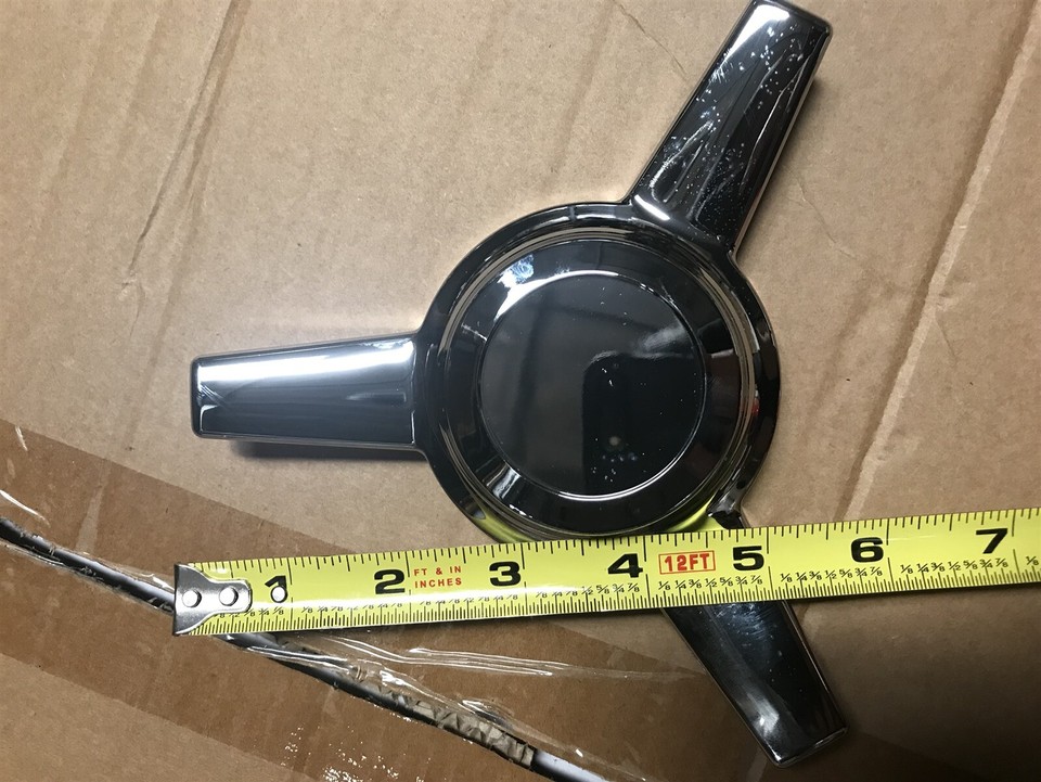 4x Chrome 3 Tri-Bar Wheel Spinner Center Hub Cap RIM Hot Rat Rod Street ...