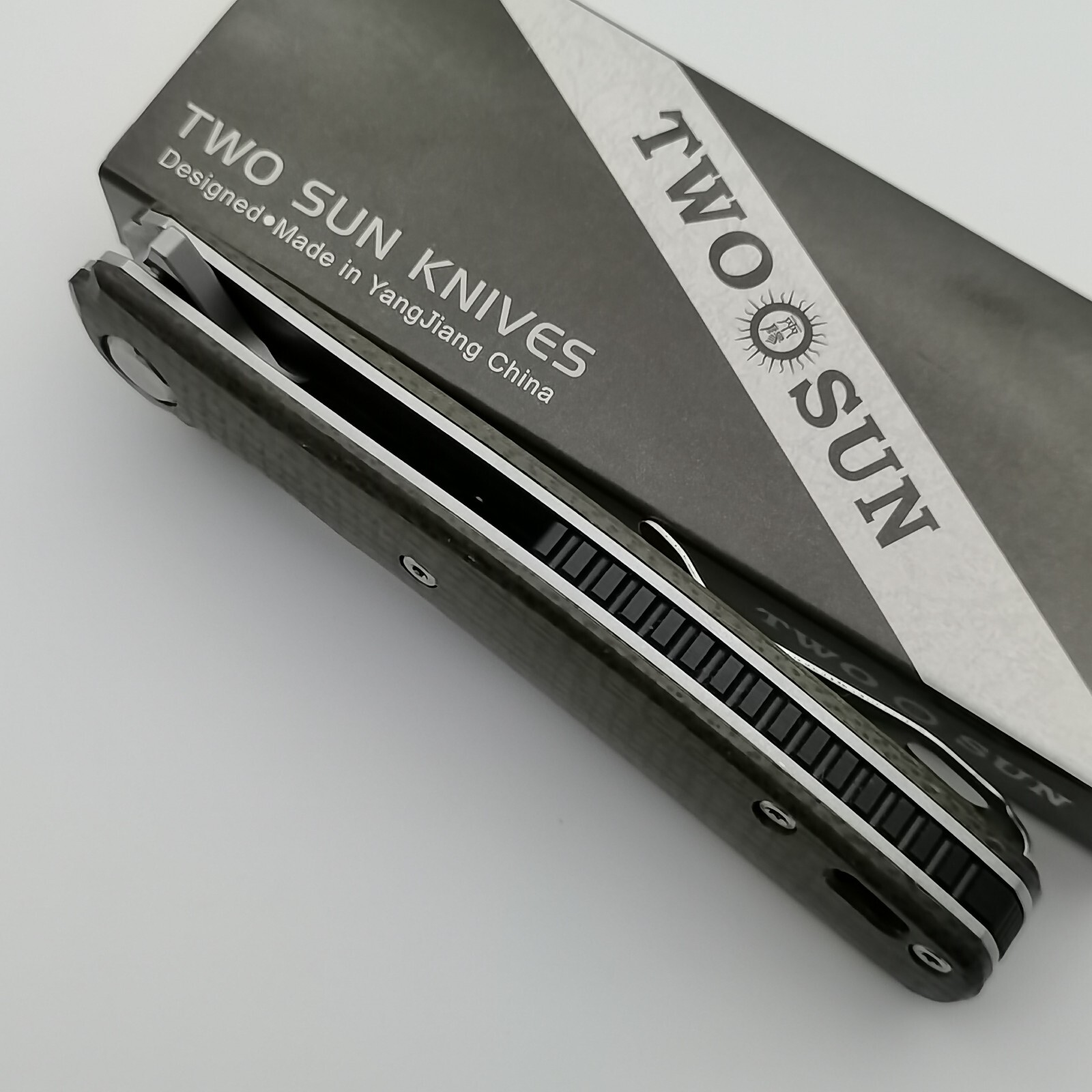 Twosun Folding Knife D2 Micarta Handle EDC Camping Flipper Folder Tool TS162-D2 | eBay