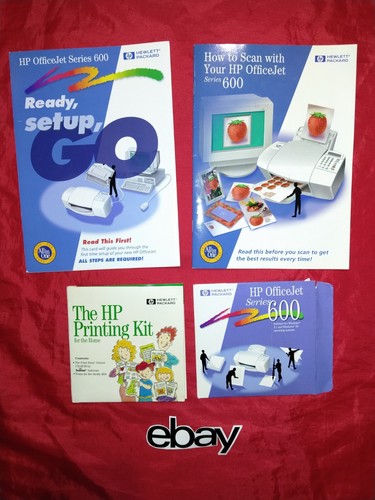 2 PC Lot SOFTWARE HP OFFICE JET Series 600 The HP PRINTING KIT CD ROM 3 ...