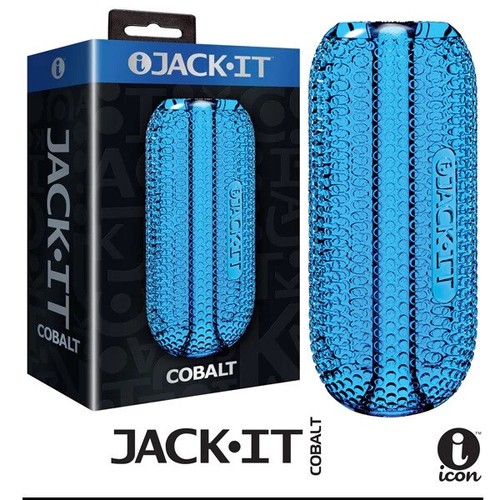 Jack It Stroker Cobalt Blue Pocket Pussy Stroker Male Masturbator Toys ...