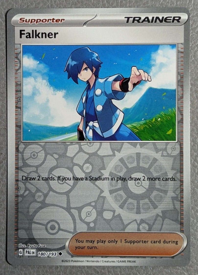 Falkner Reverse Holo NM PAL 180/193 Paldea Evolved Pokemon Card | eBay