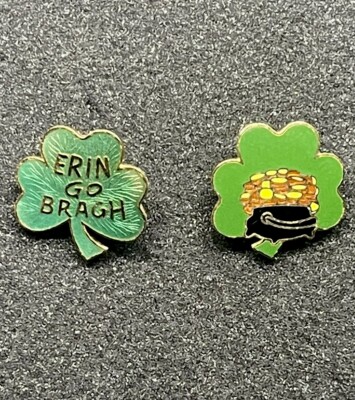 Vintage St Patrick’s Day Pin Lot Rare Norcross Holiday Pins Erin Go ...