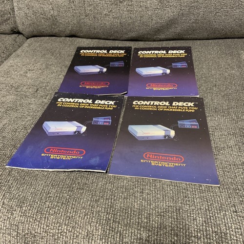 NINTENDO NES CONTROL DECK SYSTEM MANUAL Lot Of 4 No Rev, Rev 2, 3, 4 ...