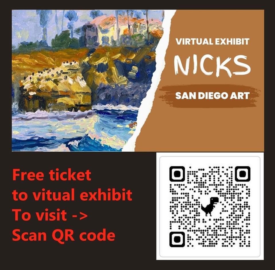 Impressive Oil painting. La Jolla Beach Scene. ORIGINAL. Signed ...