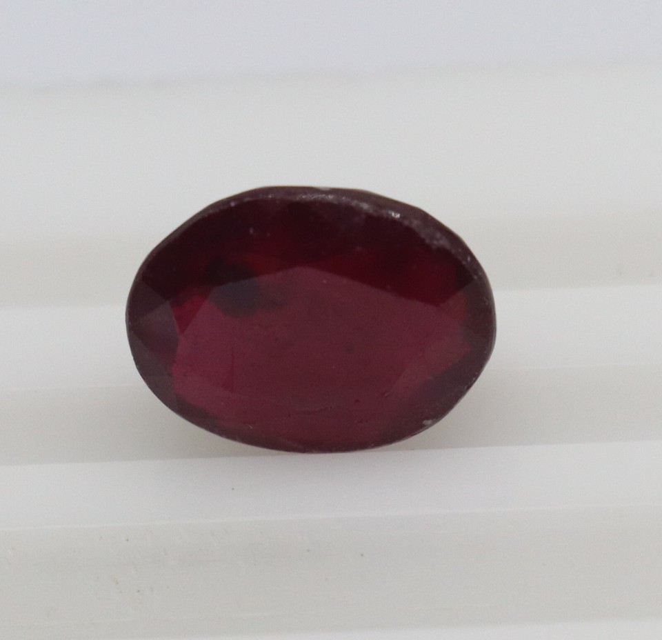 Faceted Natural Ruby Red Color Loose Oval Cut Certified Gemstone 6.66 ...