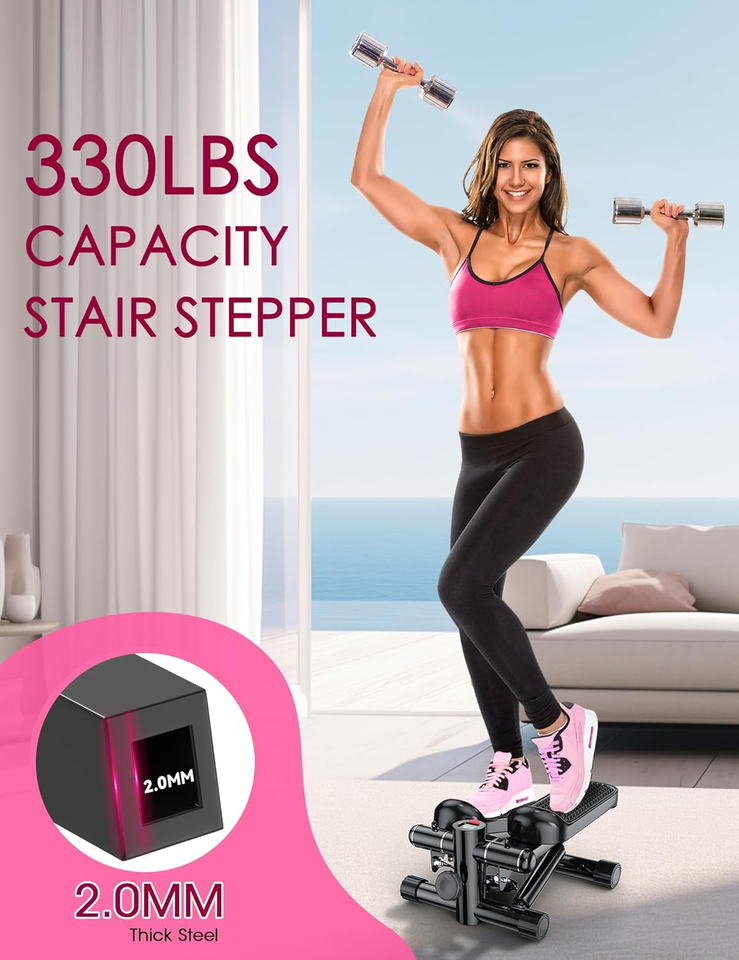 Steppers for Exercise at Home, Mini Stepper with Resistance Bands, Portable Sta | eBay