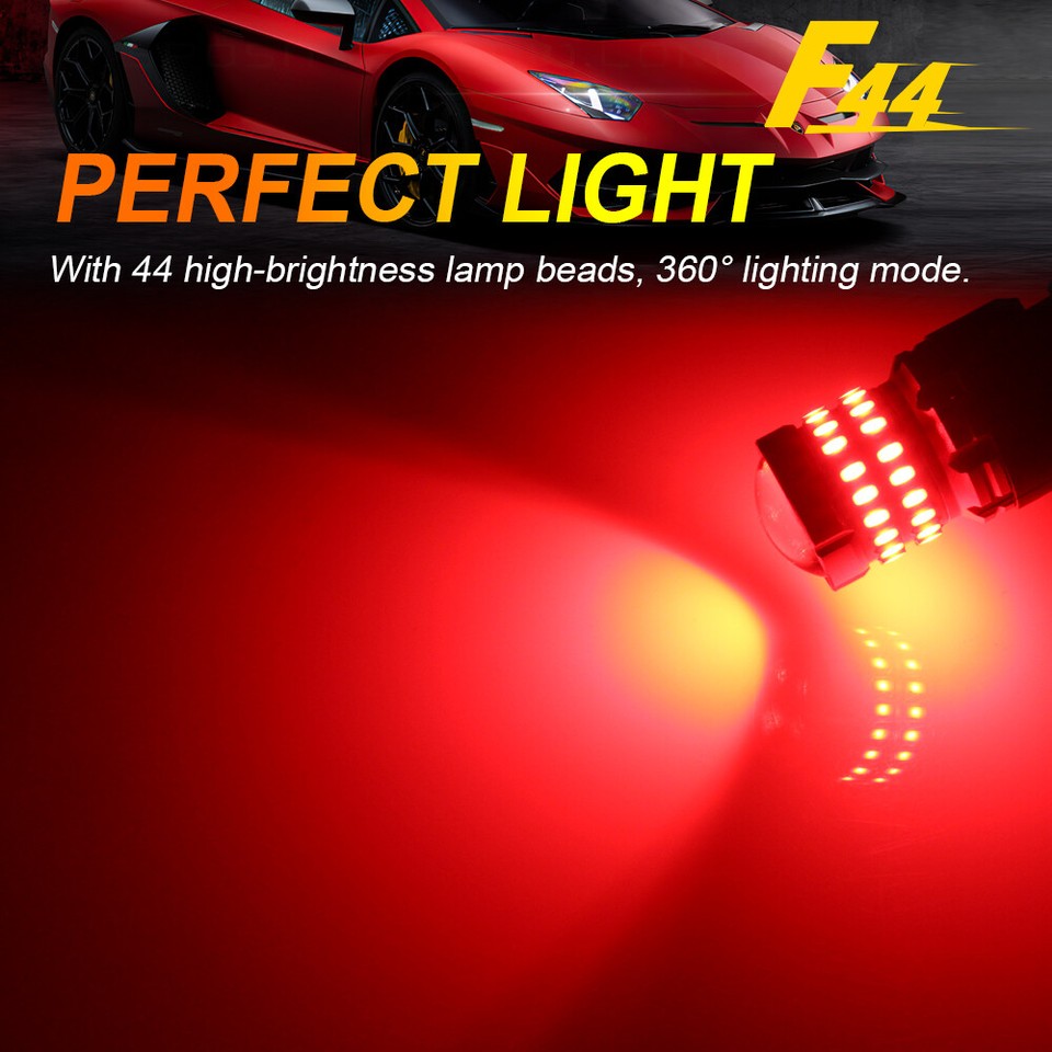 4x 3157 3156 LED Brake Stop Tail Light Bulbs Red For Ford F-150 F-250 ...