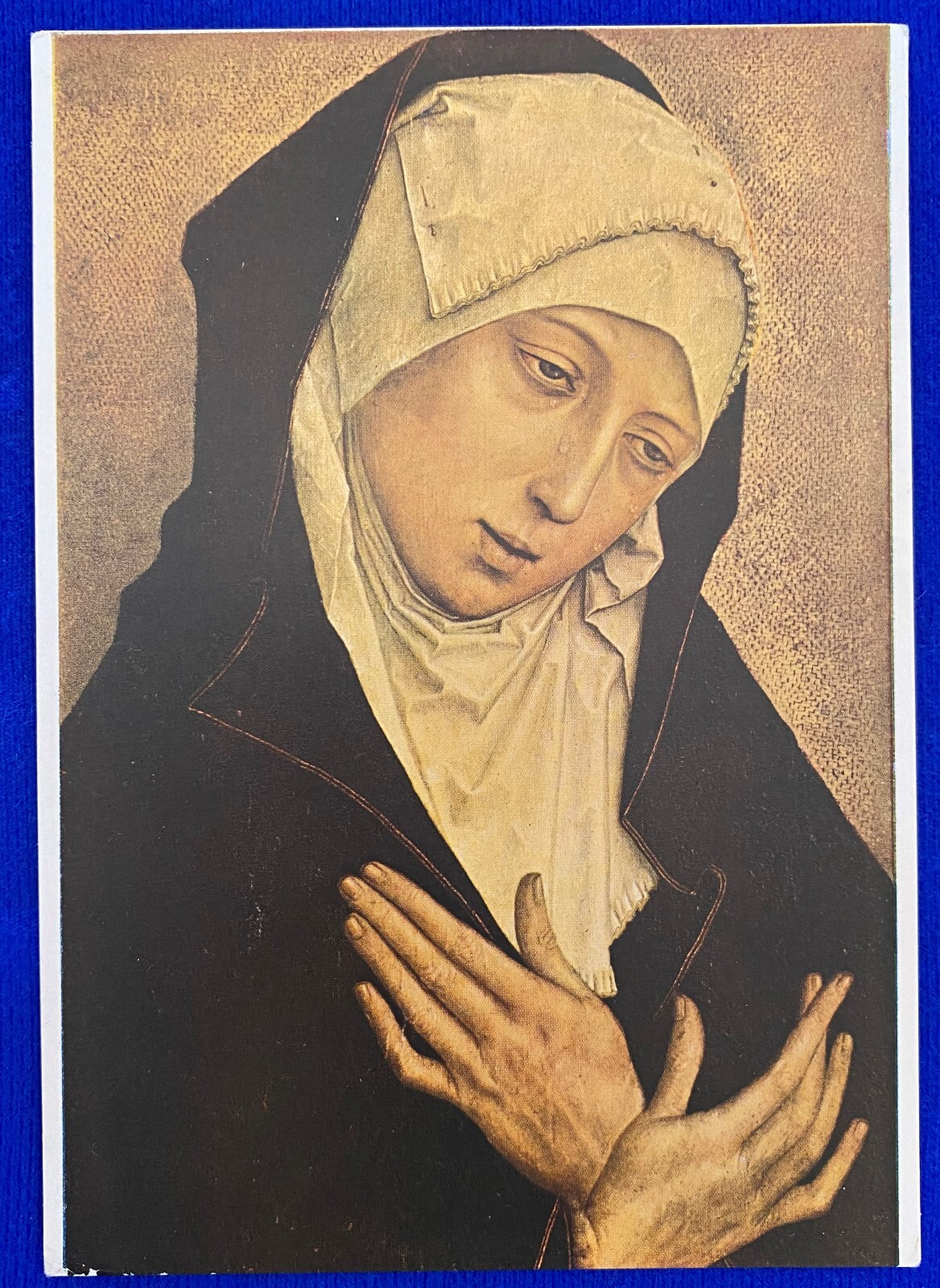 Vintage 1950s Simon Marmion "Mourning Virgin" Art Painting France ...