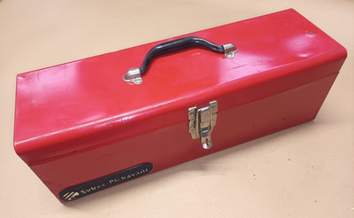 Sykes-Pickavant Ltd. Red Metal Tool Storage Box Case 19" x 6" x 6 ...