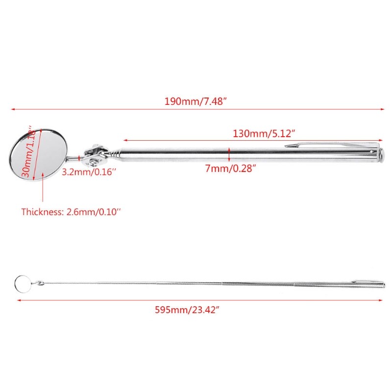 Telescoping Inspection Stainless Steel Observe Round | eBay